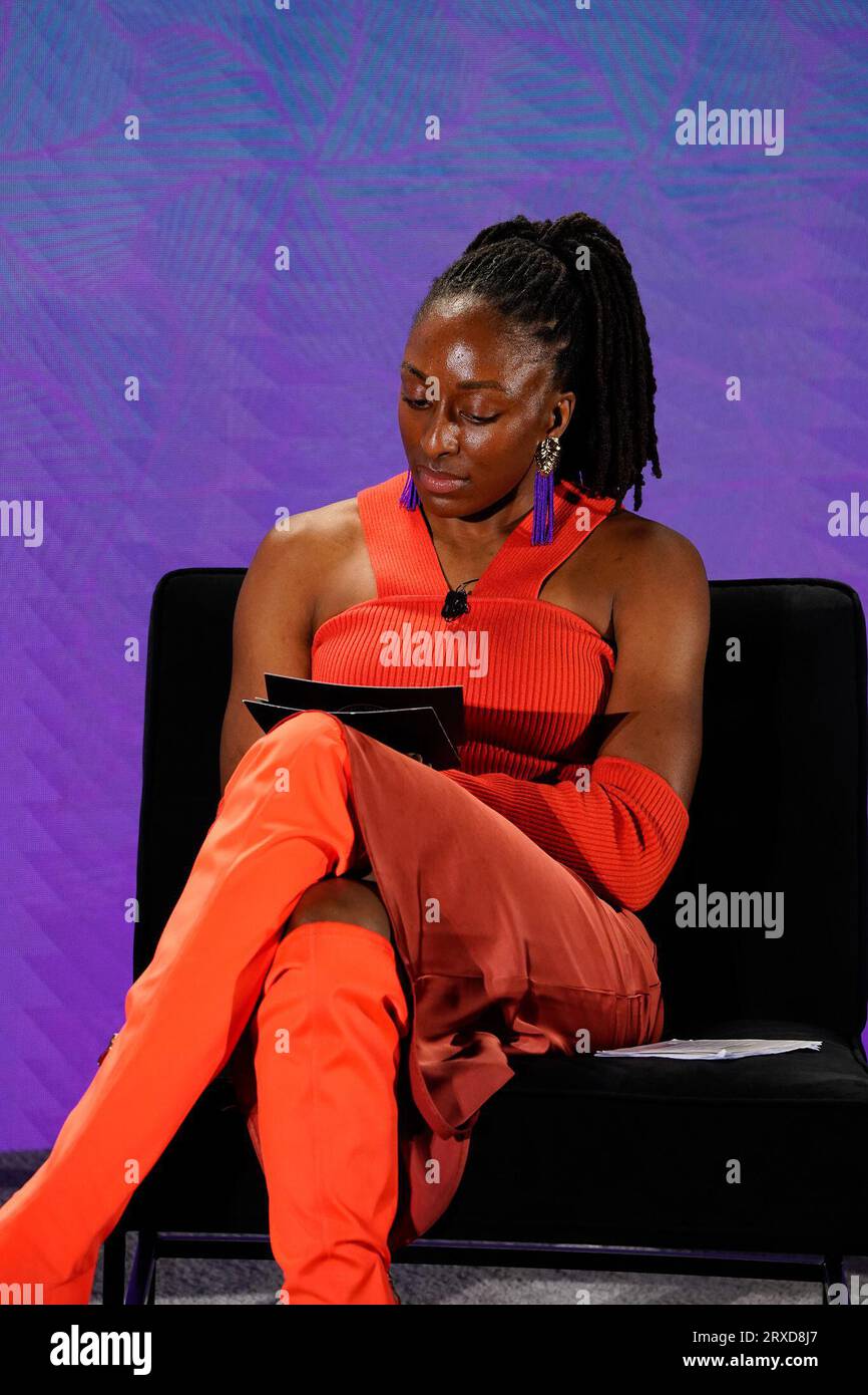 New York, New York, USA. , . Nneka Ogwumike during the 2023 UNSTOPPABLE ...