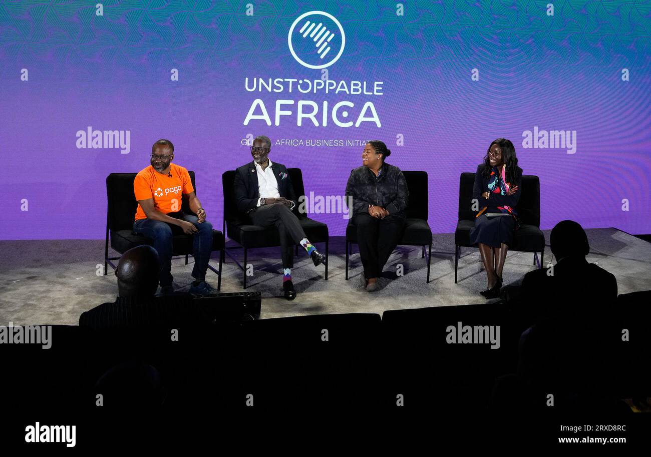 New York, New York, USA. , . Tayo Oviosu, Stephen Kiptinness, Ulili ...