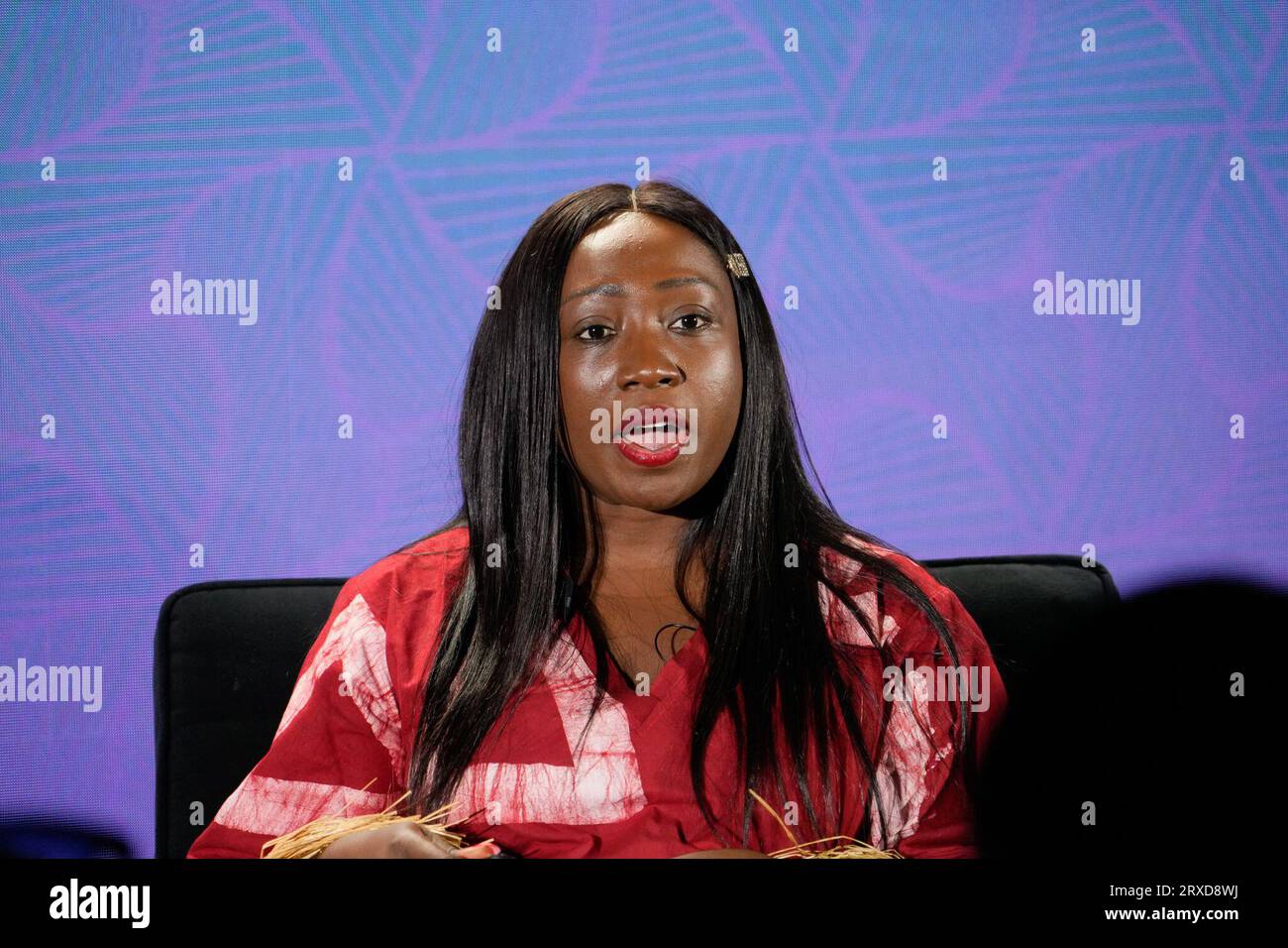 New York, New York, USA. , . Stephanie Busari during the 2023 UNSTOPPABLE AFRICA Conference ...