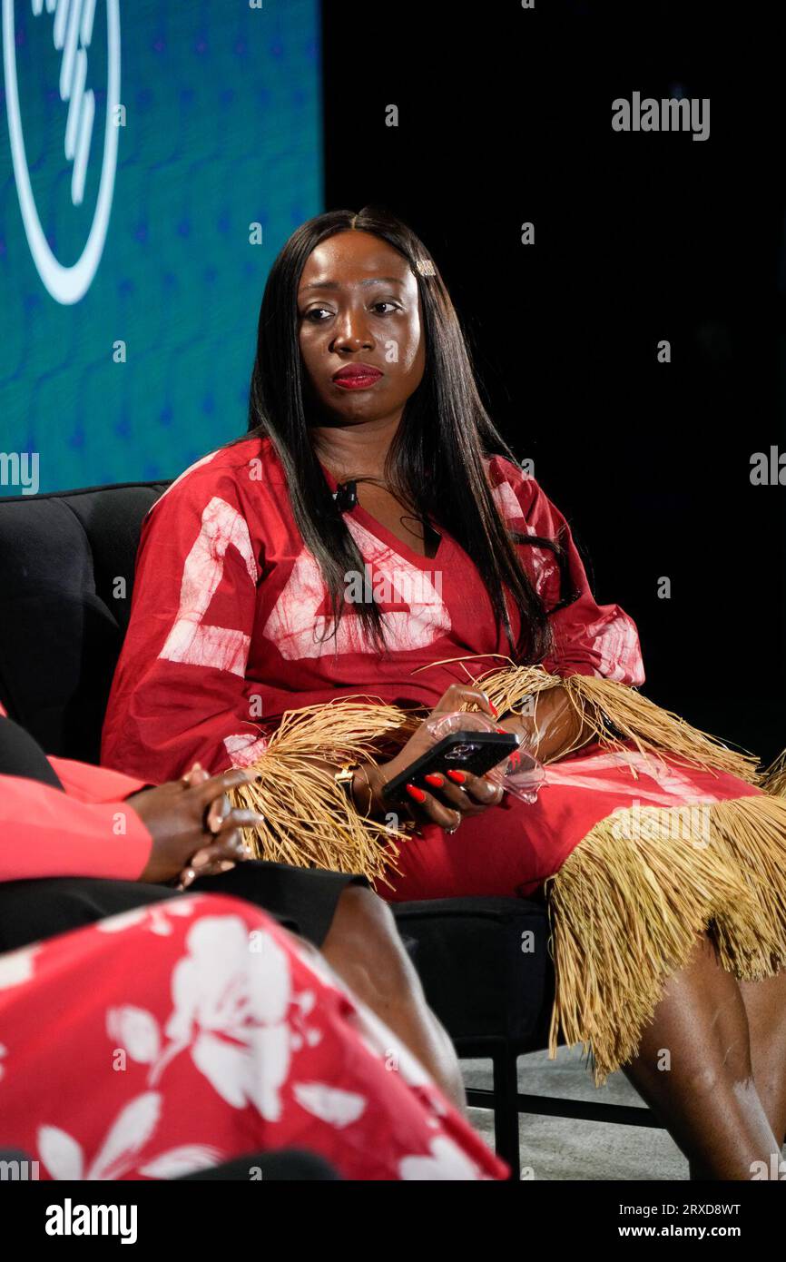 New York, New York, USA. , . Stephanie Busari during the 2023 UNSTOPPABLE AFRICA Conference ...