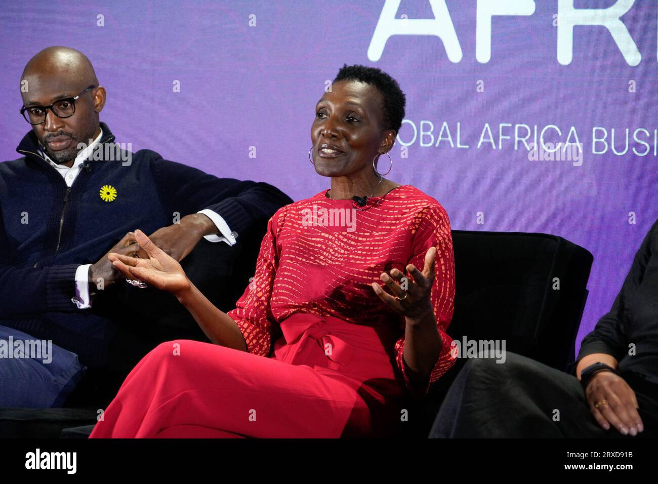 New York, New York, USA. , . Uzodinma Okonko-Iweala, Moky Makura during ...