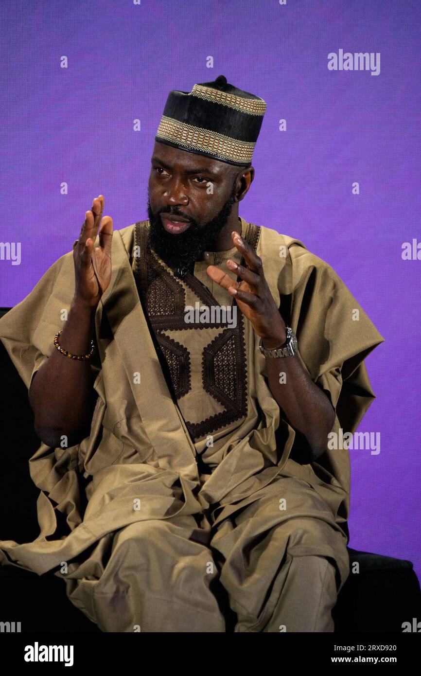 New York, New York, USA. , . Audu Maikori during the 2023 UNSTOPPABLE ...