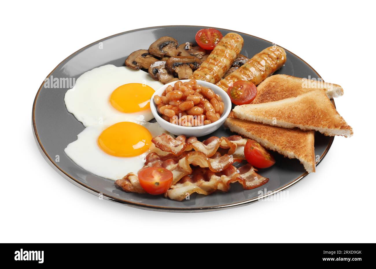 Full english breakfast eating Cut Out Stock Images & Pictures - Alamy