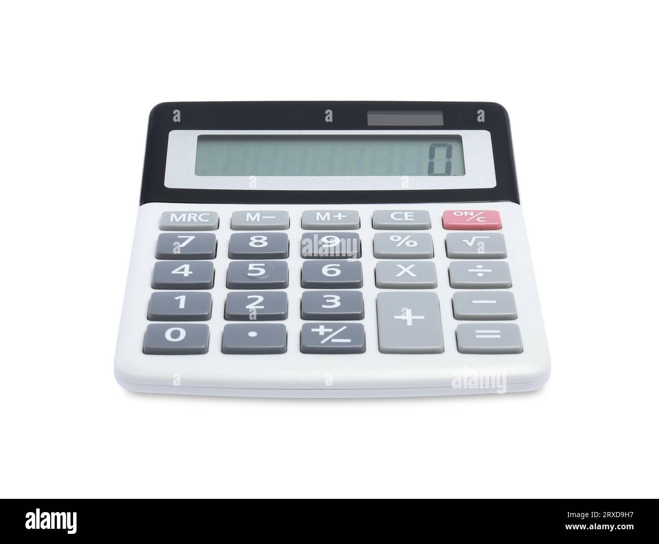 Modern calculator isolated on white. Office stationery Stock Photo - Alamy