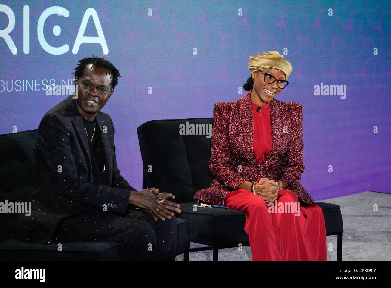 New York, New York, USA. , . Baaba Maal, Aisha Augie during the 2023 ...