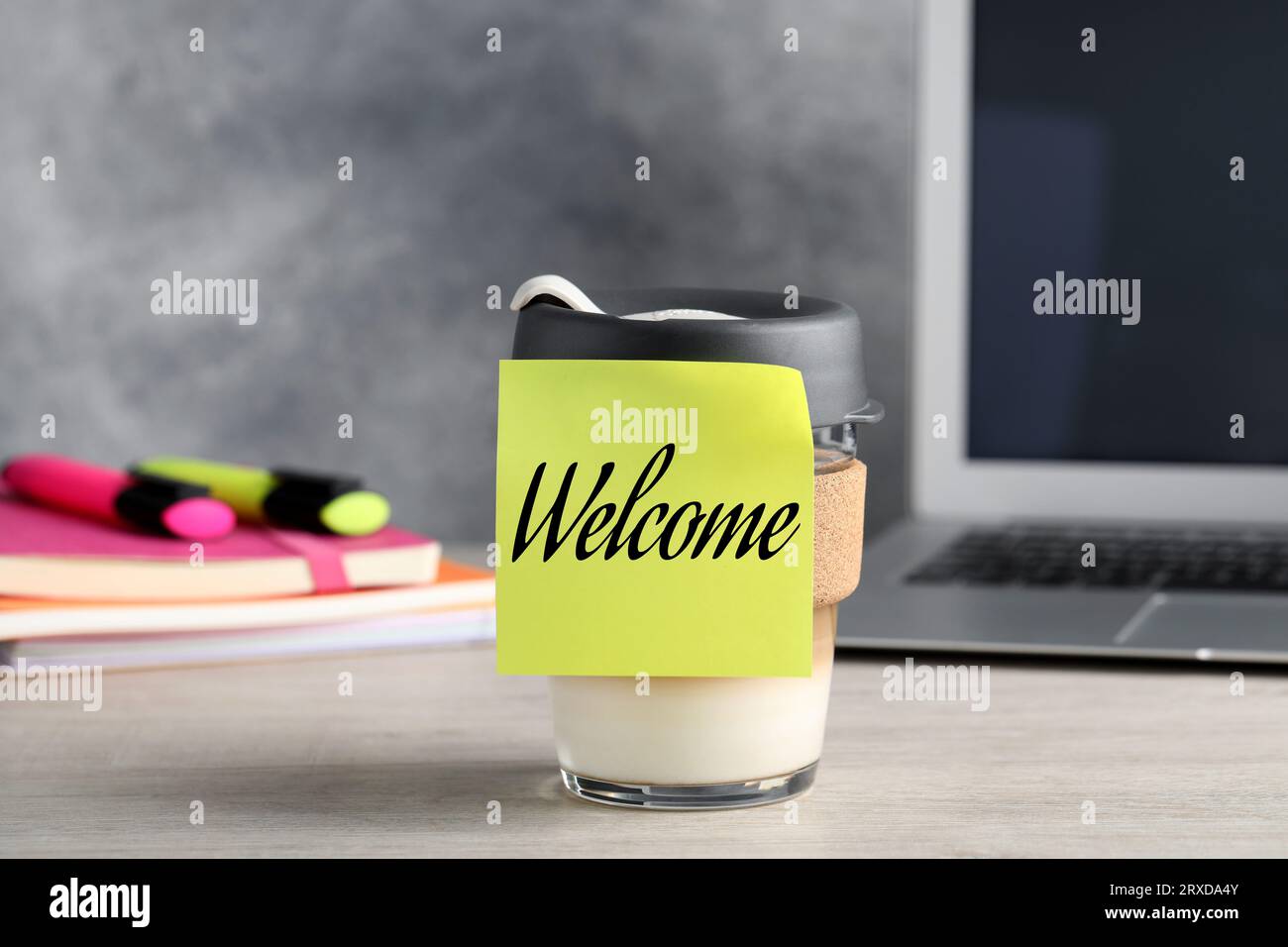 Welcome home card with coffee hi-res stock photography and images - Alamy