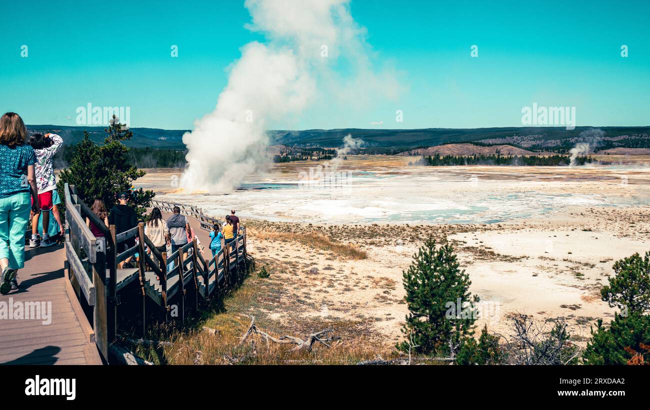 Yellowstone National Park Hot Springs Geysers Stock Photo - Alamy
