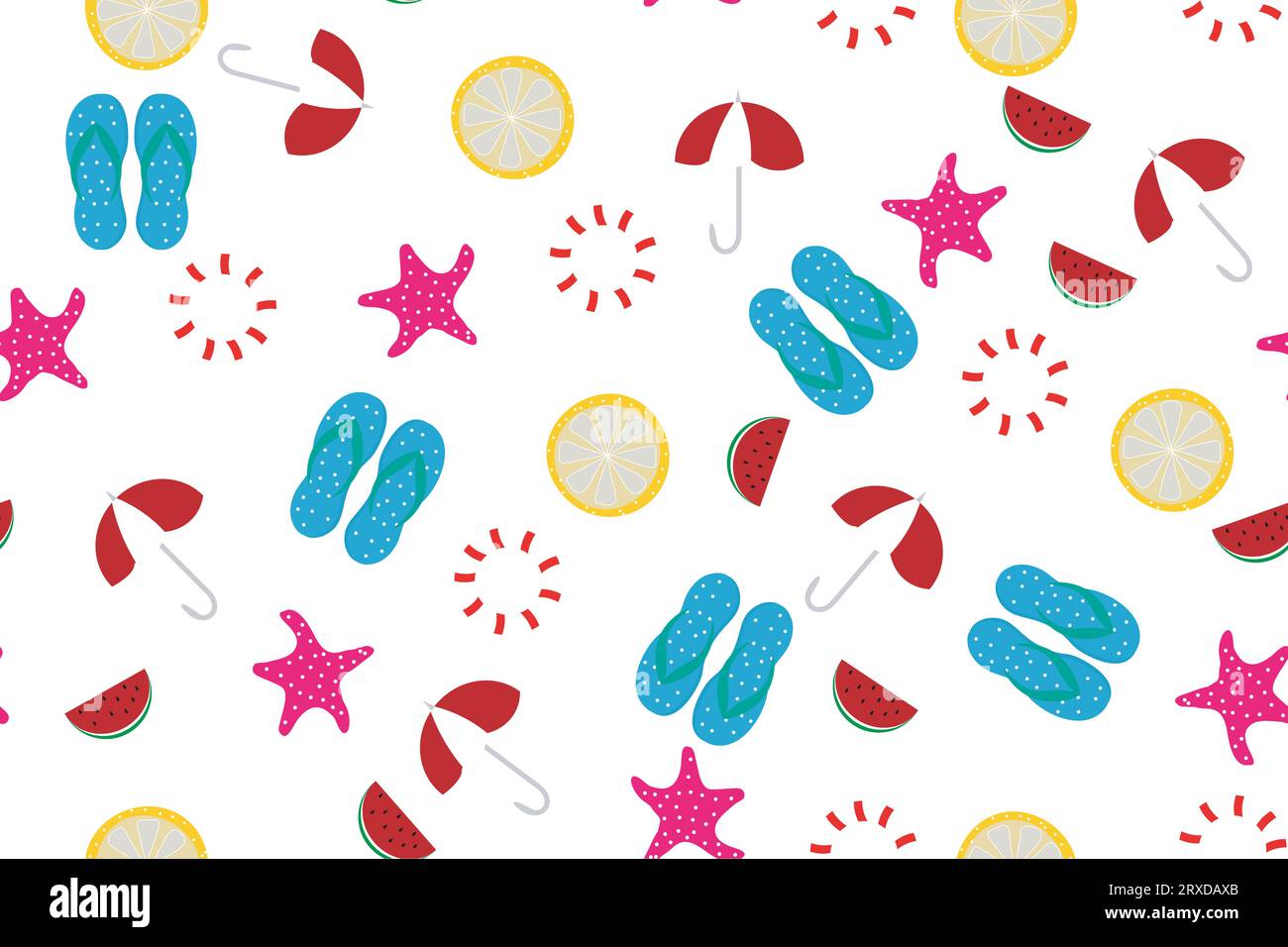 summer seamless fabric pattern design.summer season background,lemon ...
