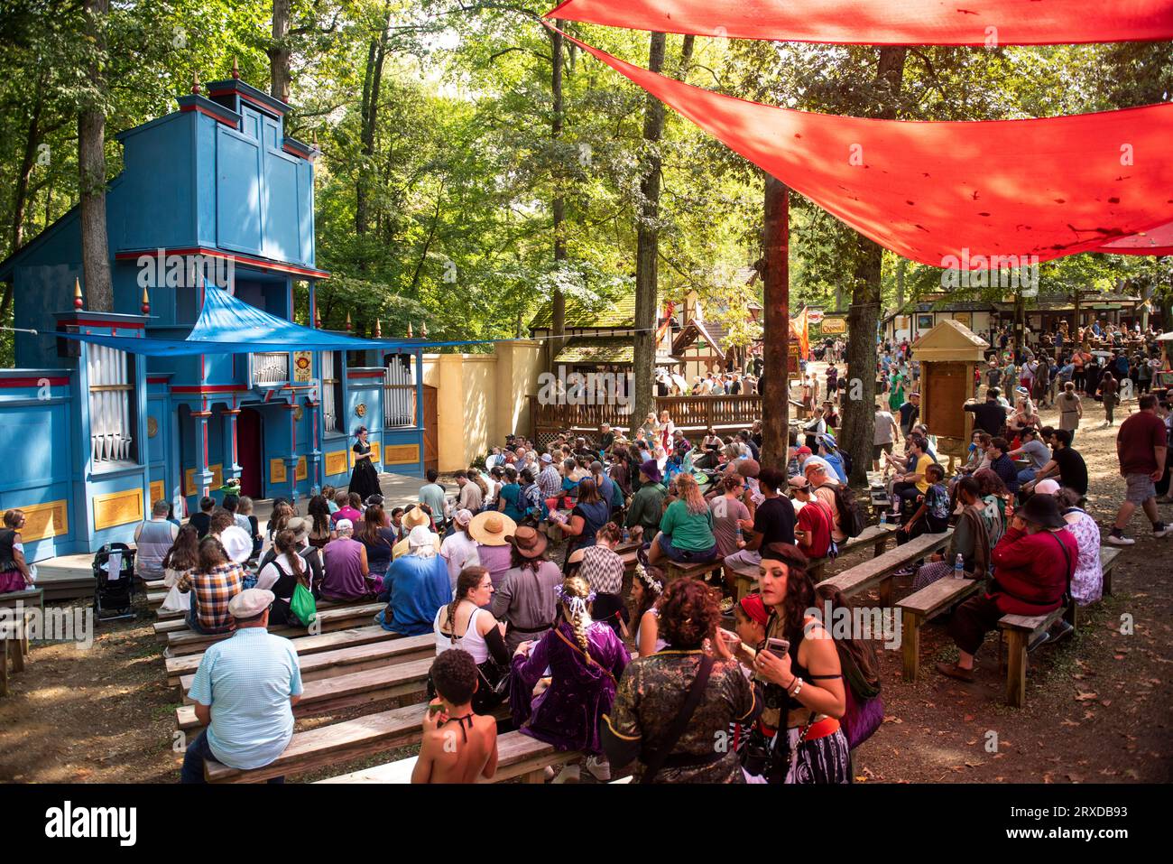 An outdoor theater in the woods Stock Photo - Alamy