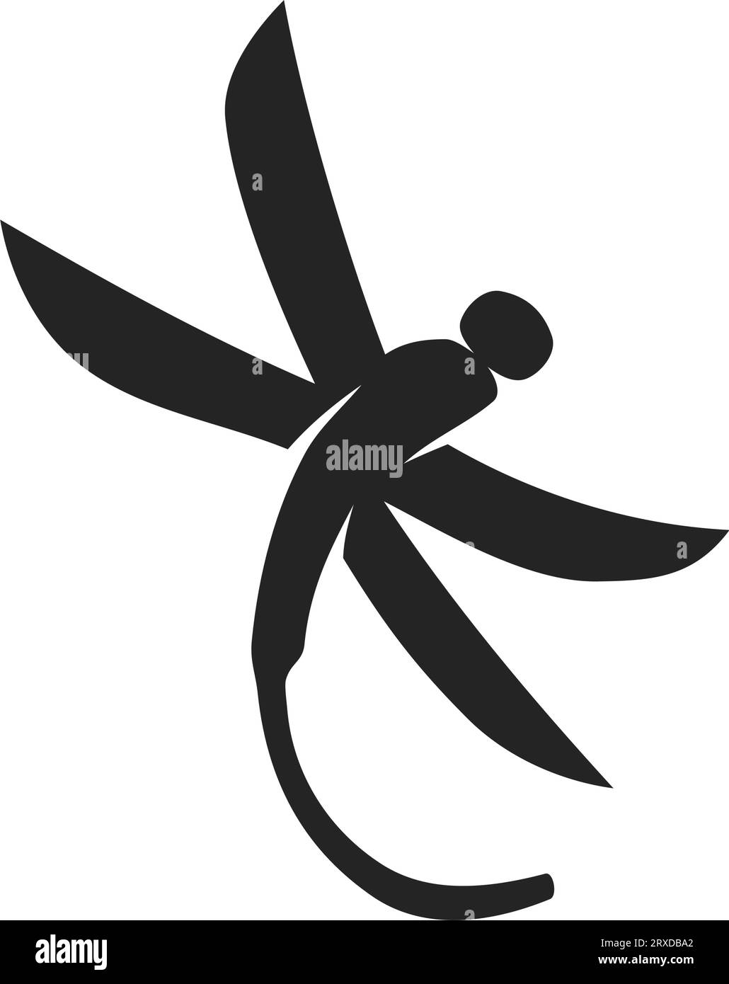 dragonfly logo template Isolated. Brand Identity. Icon Abstract Vector ...