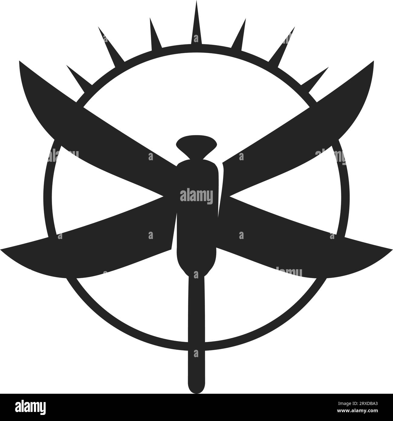 dragonfly logo template Isolated. Brand Identity. Icon Abstract Vector ...