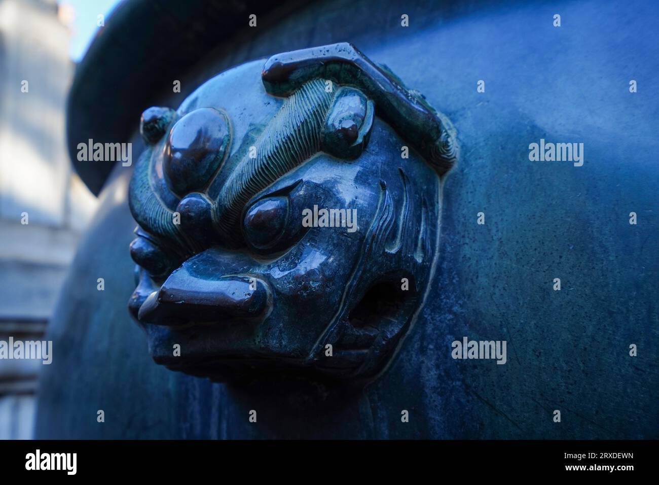 Beast heads on bronze jars in Summer Palace, Beijing Stock Photo - Alamy
