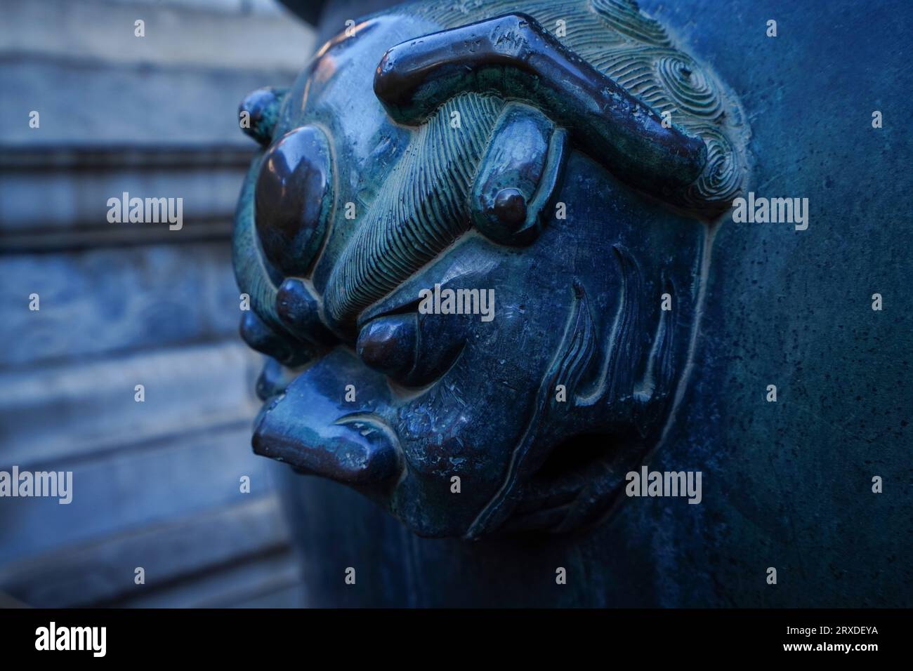 Beast heads on bronze jars in Summer Palace, Beijing Stock Photo - Alamy