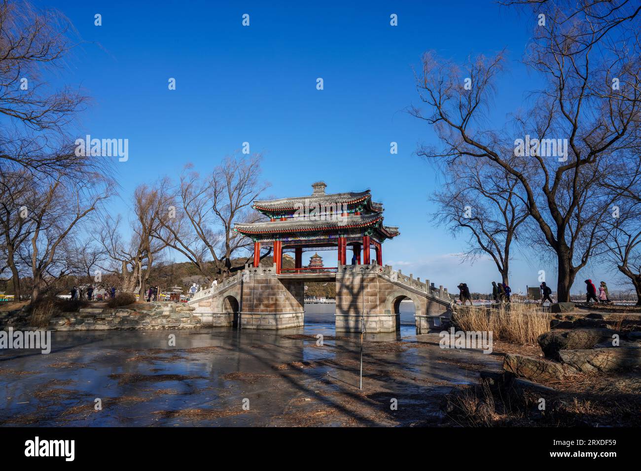 Summer Palace Stone Bridge in Beijing Stock Photo - Alamy