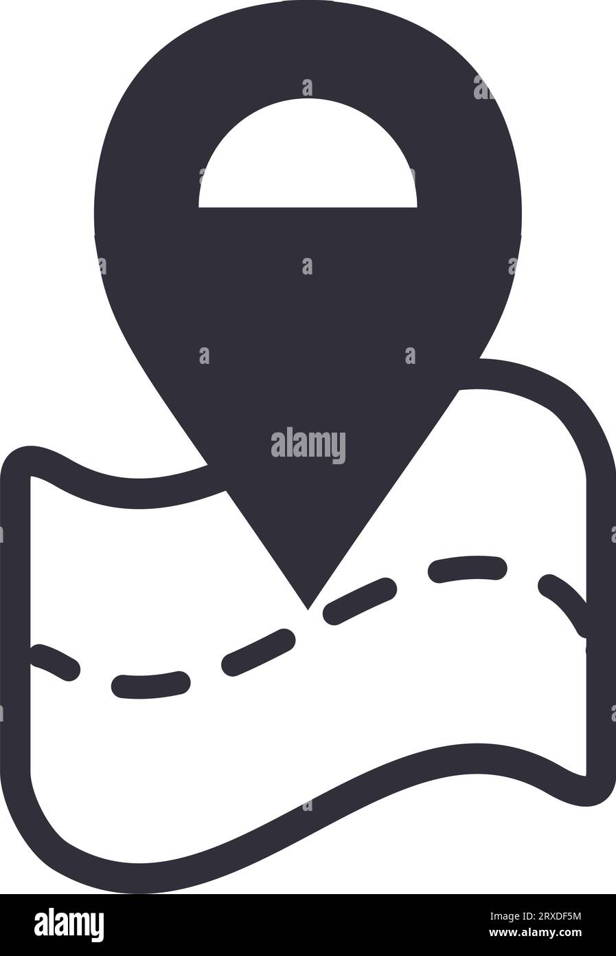 pin icon location travel map Stock Vector Image & Art - Alamy