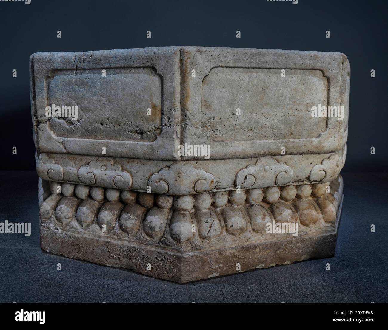 White Marble plinth of Summer Palace in Beijing Stock Photo - Alamy