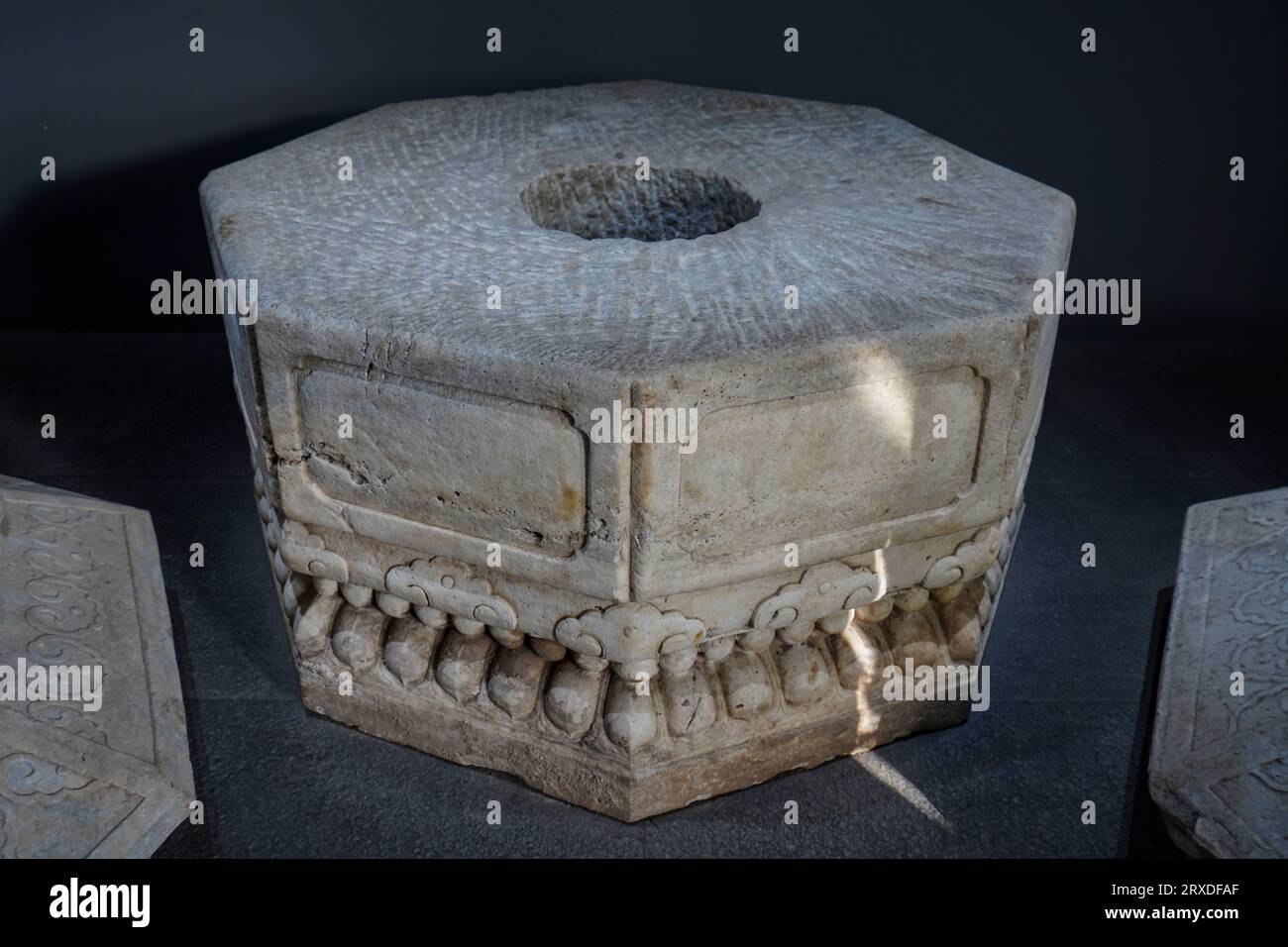 White Marble plinth of Summer Palace in Beijing Stock Photo - Alamy