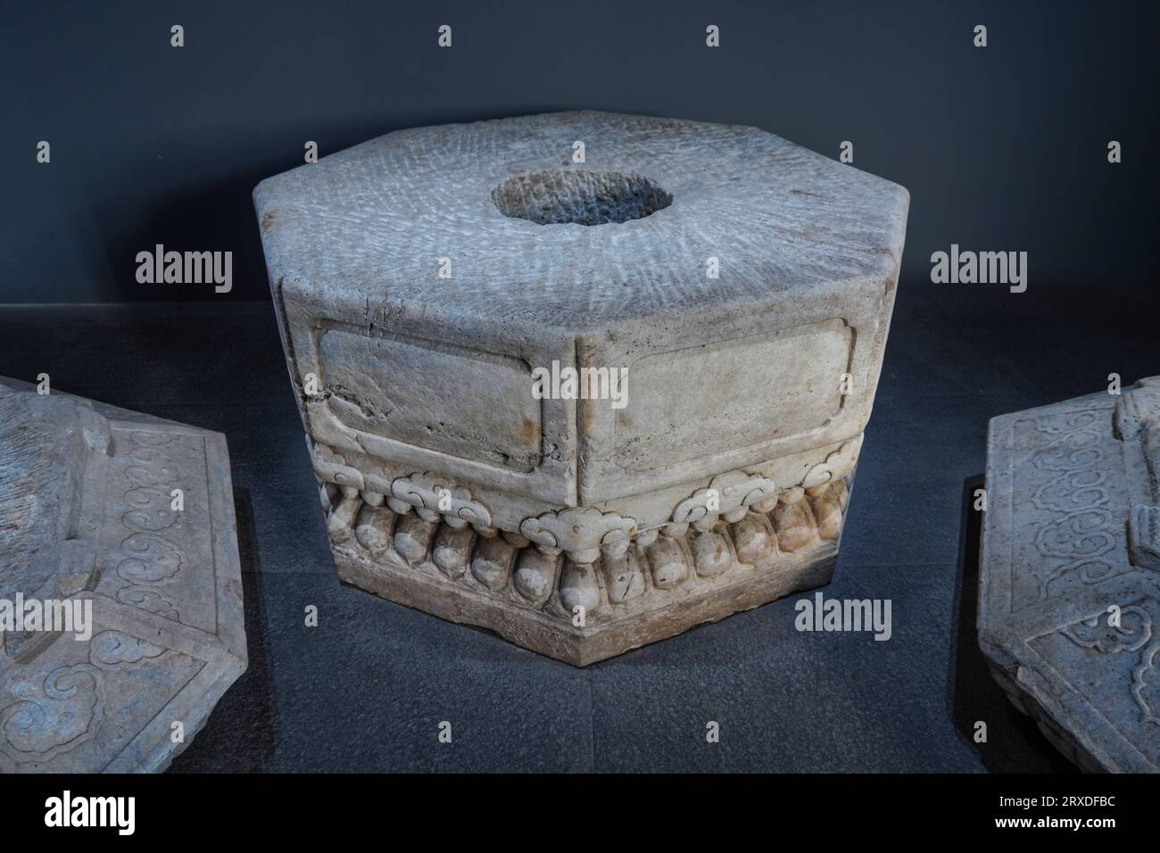 White Marble plinth of Summer Palace in Beijing Stock Photo - Alamy