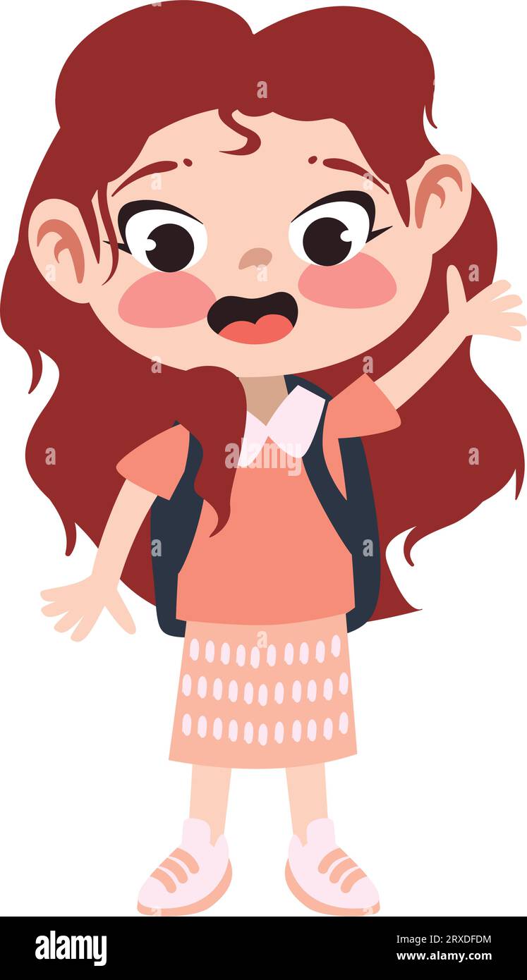 student girl happy Stock Vector Image & Art - Alamy