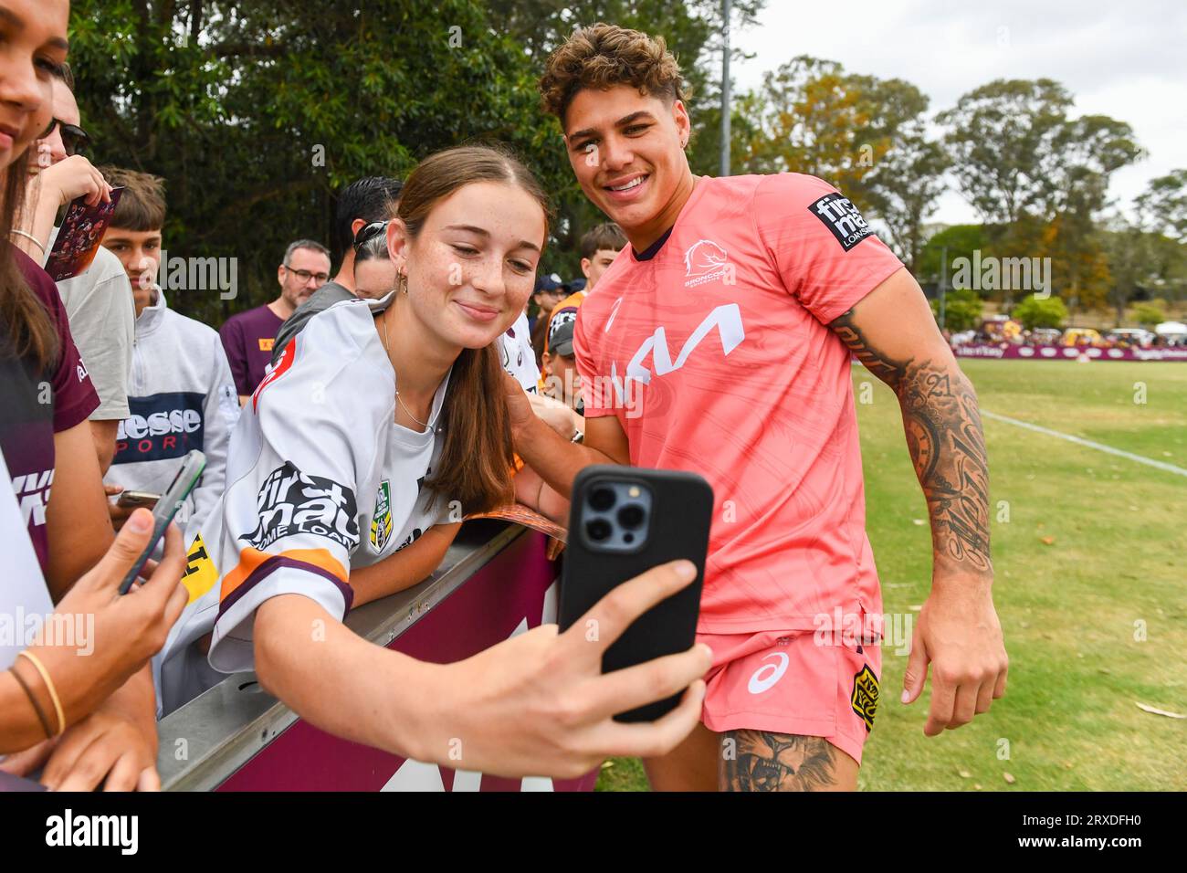 Brisbane, Australia. 25th Sep, 2023. Reece Walsh of the Broncos poses ...