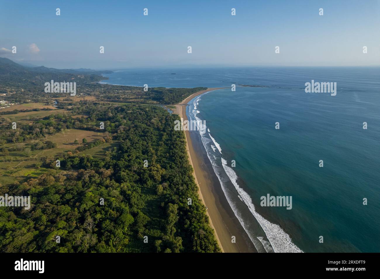 Beautiful aerial view of Uvita Beach in Costa Rica Rainforest meets the ...