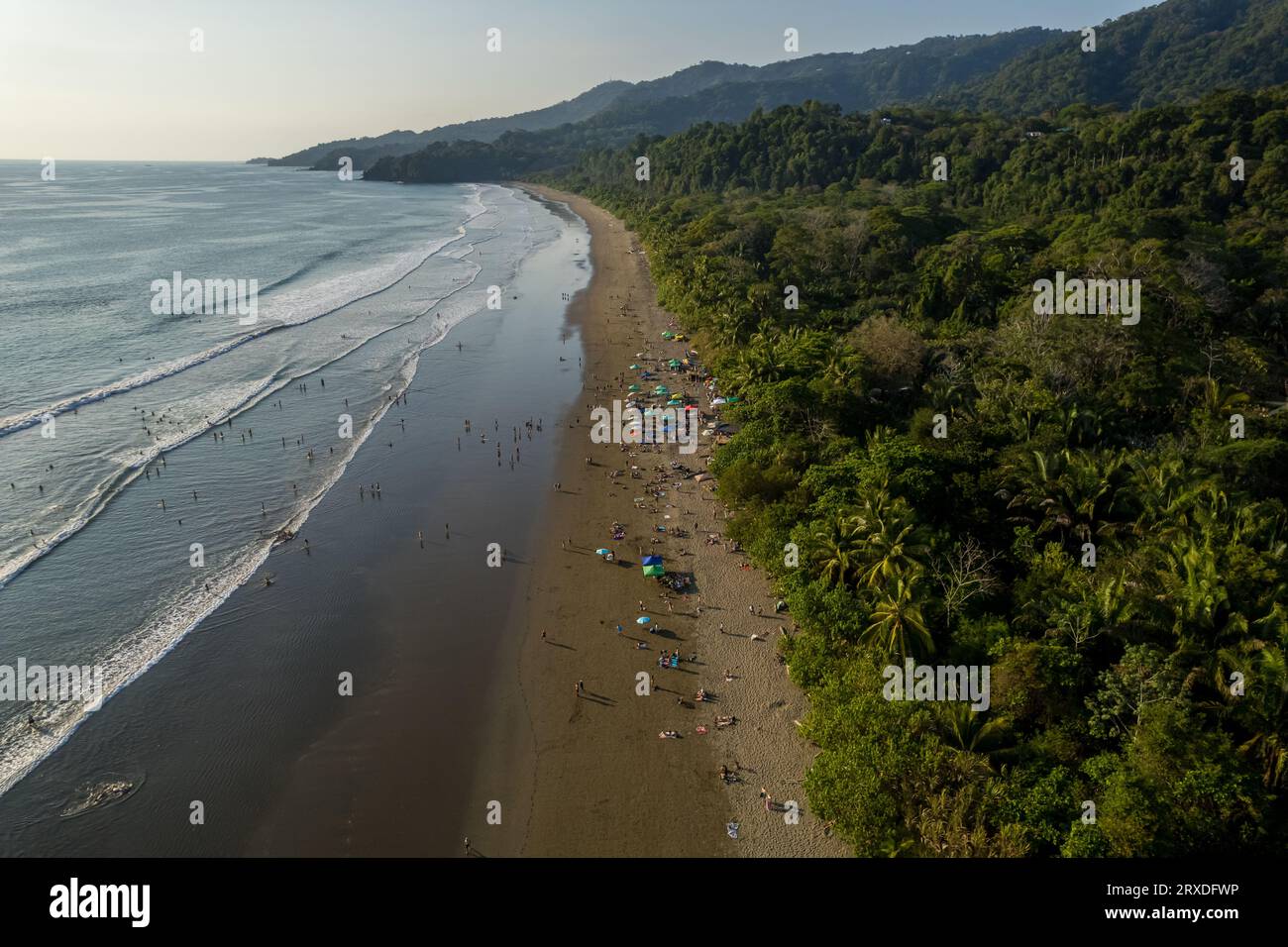 Beautiful aerial view of envision Festival partying in the beach of ...