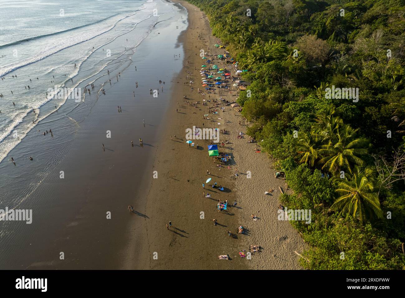 Beautiful aerial view of envision Festival partying in the beach of ...