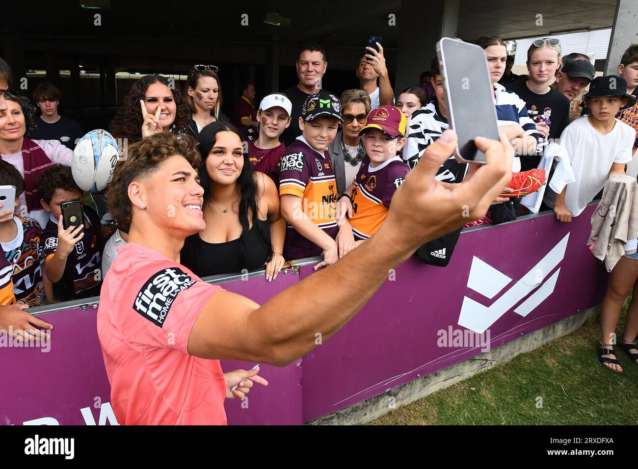 Brisbane, Australia. 25th Sep, 2023. Reece Walsh of the Broncos poses ...
