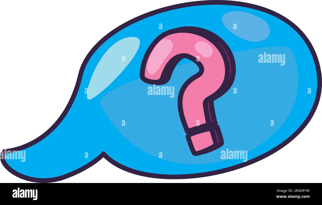 speech bubble with interrogation sign information Stock Vector Image ...