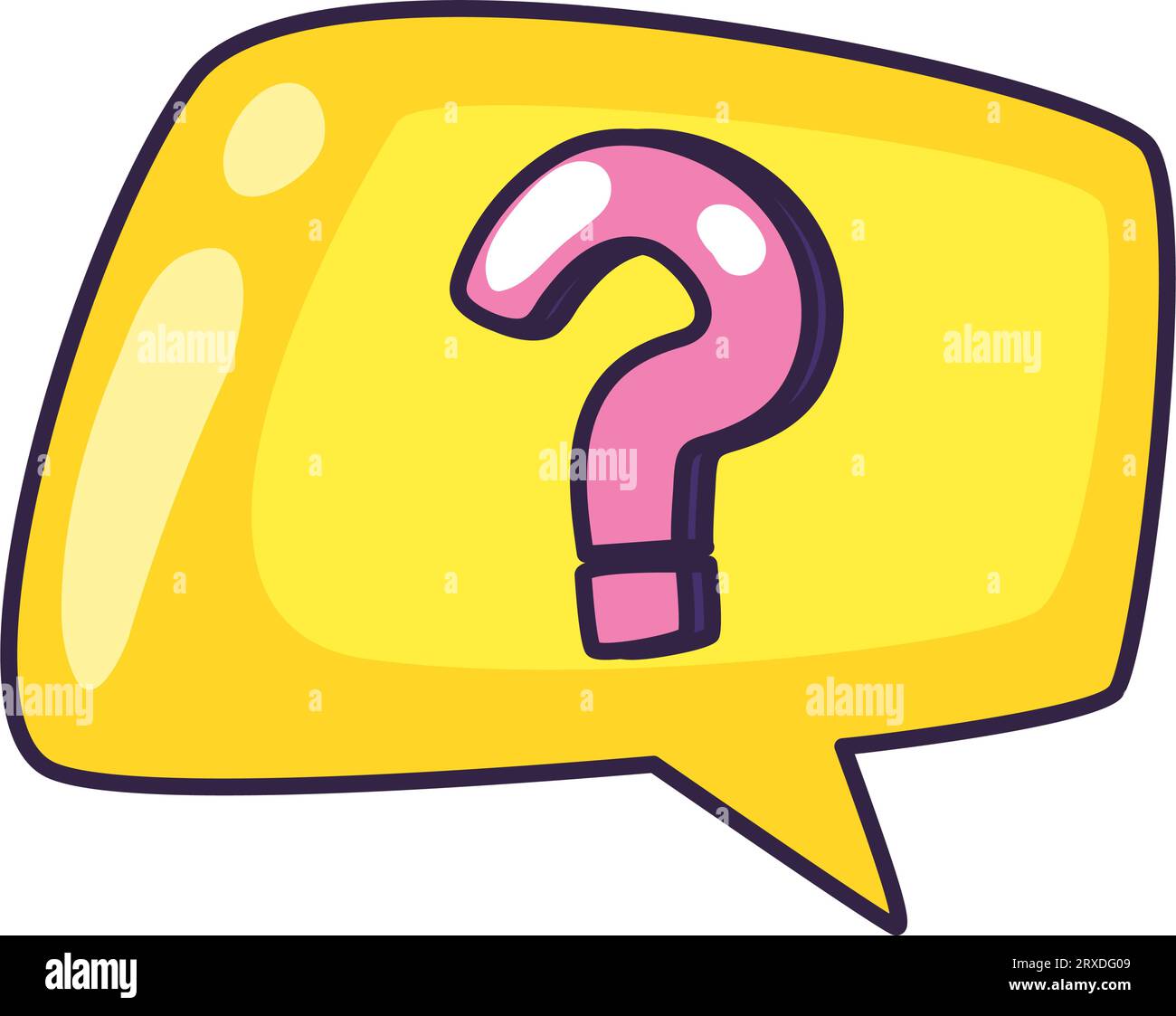 speech bubble with interrogation sign discussion Stock Vector Image ...