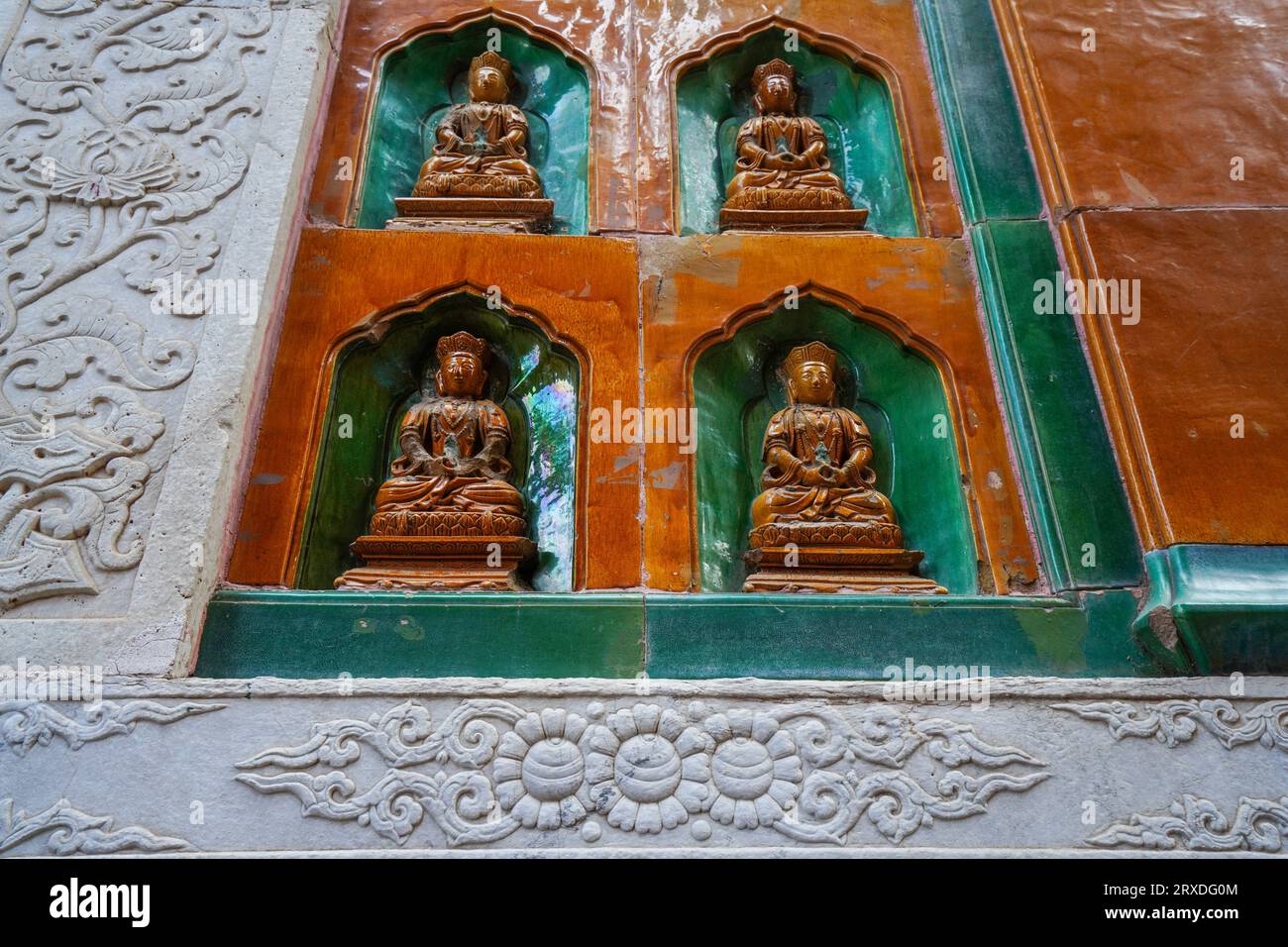 Beijing China, January 23, 2023: Glazed Buddha on the Wisdom-Sea Temple ...