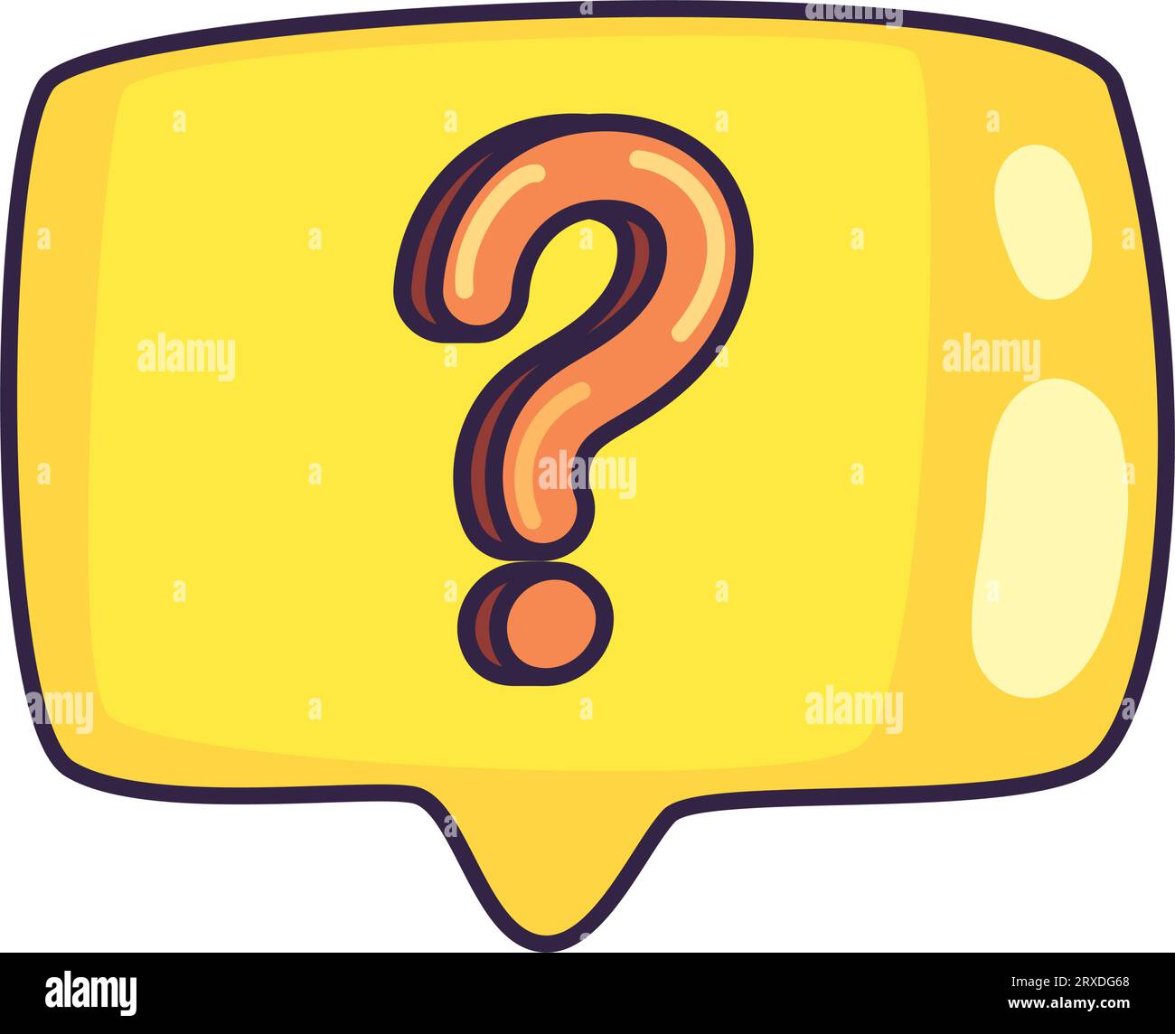 speech bubble with interrogation sign design Stock Vector Image & Art ...