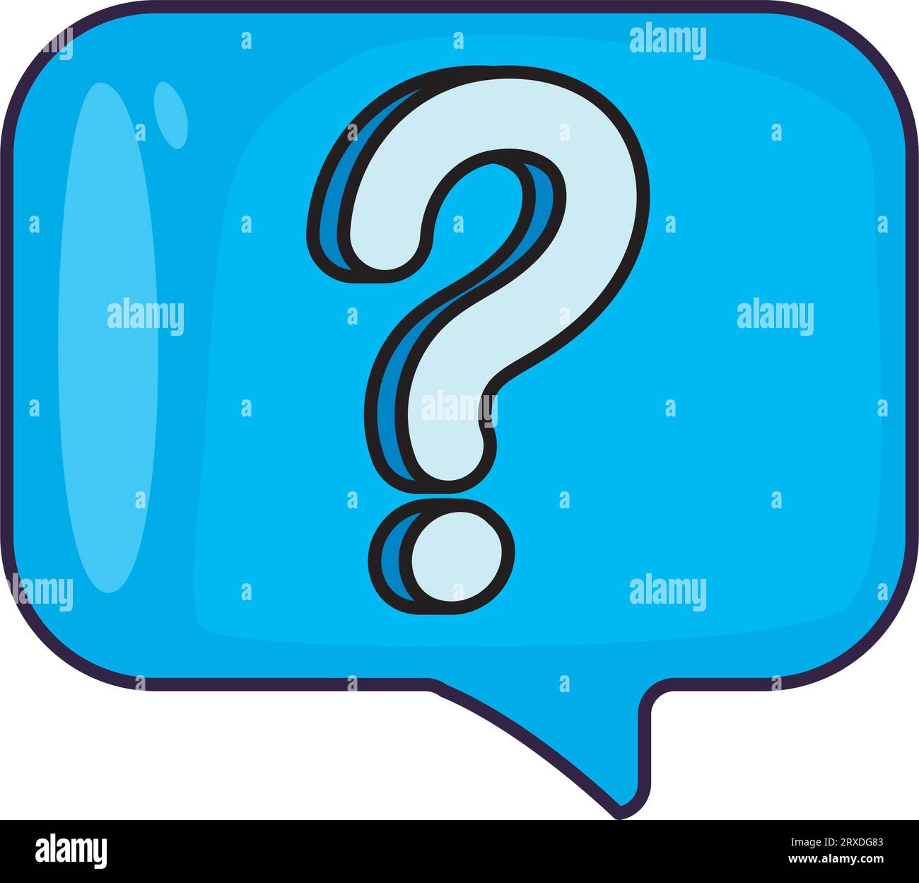 speech bubble with interrogation sign template Stock Vector Image & Art ...
