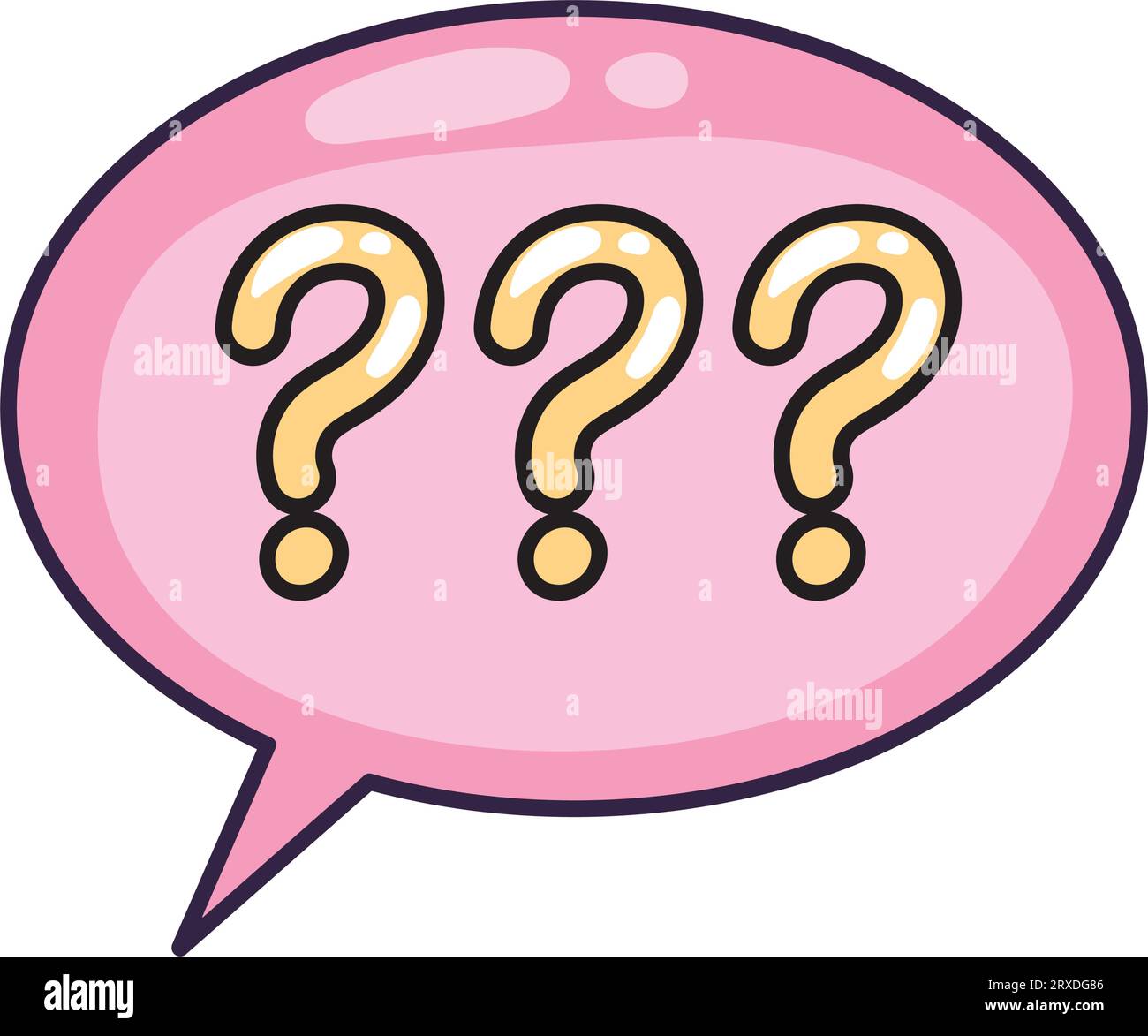speech bubble with interrogation sign design Stock Vector Image & Art ...
