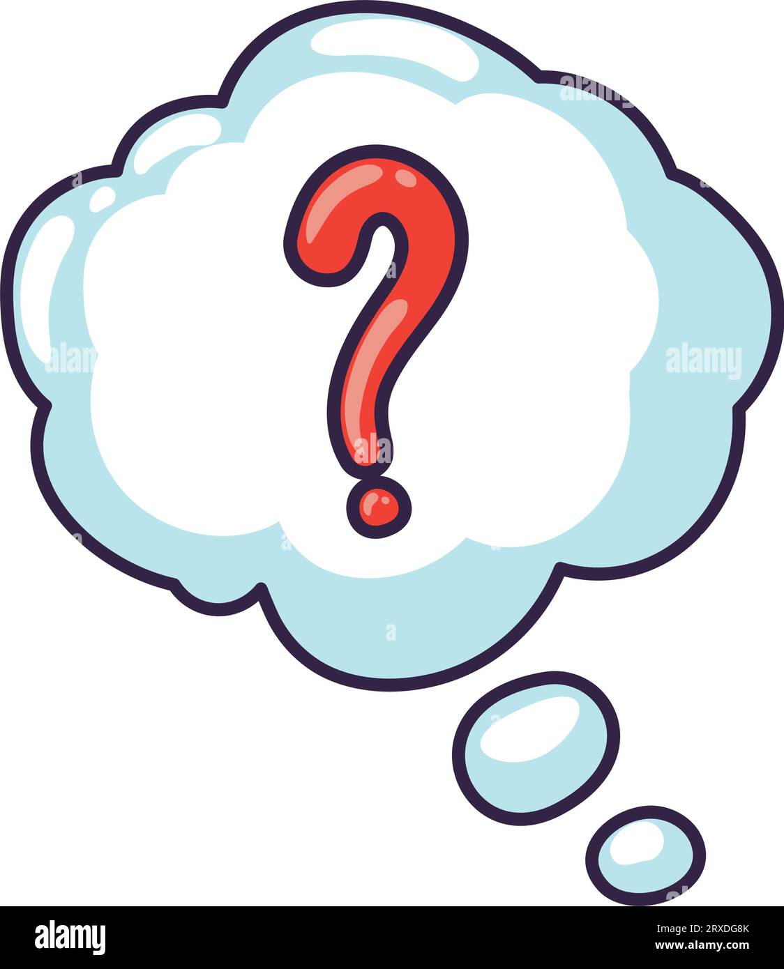 speech bubble with interrogation sign message Stock Vector Image & Art ...