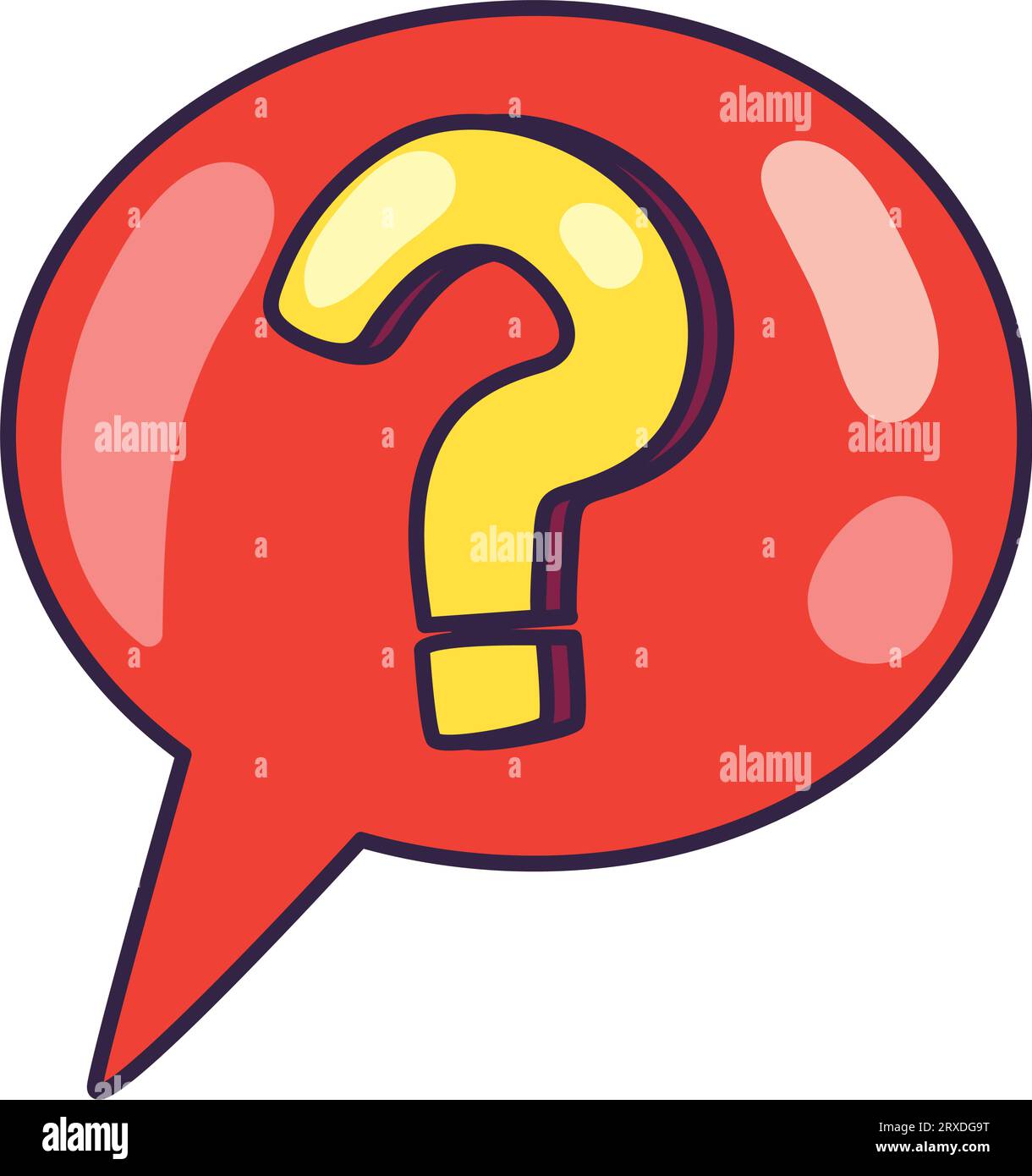 speech bubble with interrogation sign help Stock Vector Image & Art - Alamy