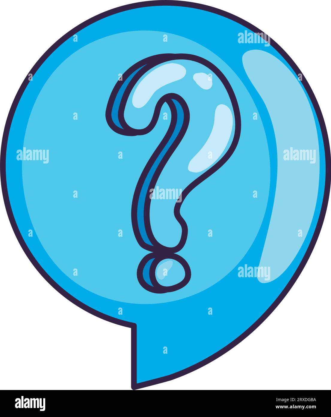 speech bubble with interrogation sign blue Stock Vector Image & Art - Alamy