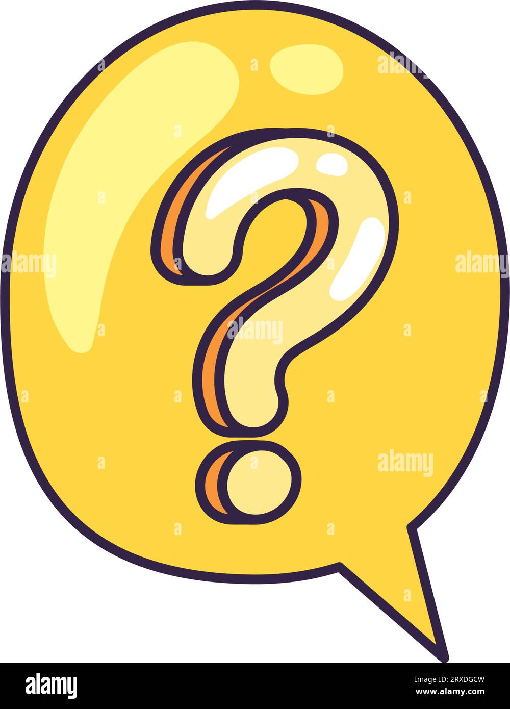 speech bubble with interrogation sign dialog Stock Vector Image & Art ...