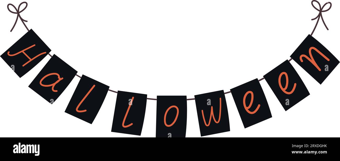 halloween garland lettering Stock Vector Image & Art - Alamy