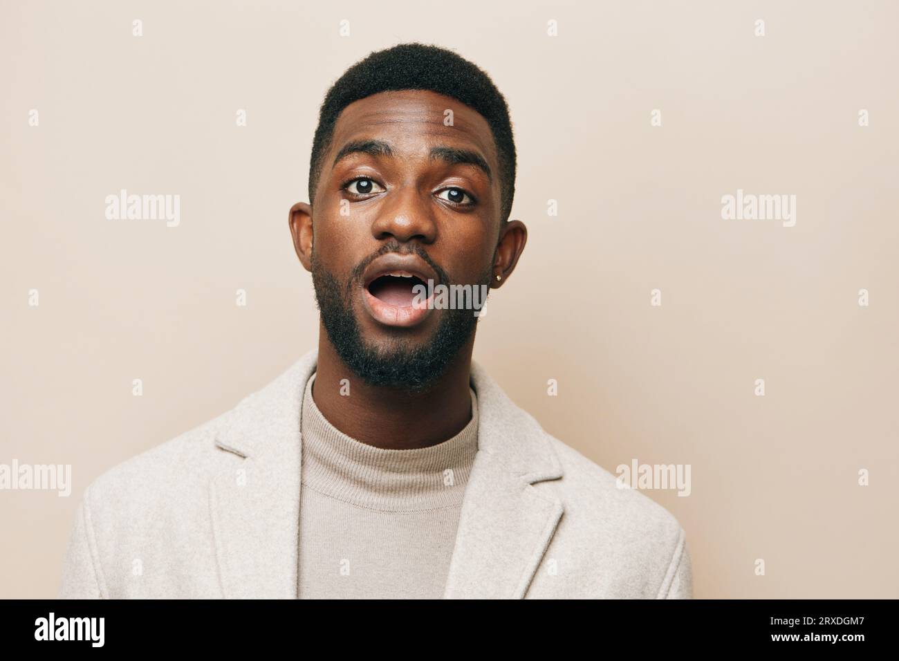 man beige one young american african african guy american portrait ...