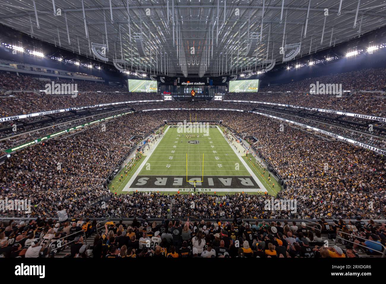 General view of Allegiant Stadium as the Las Vegas Raiders play against ...