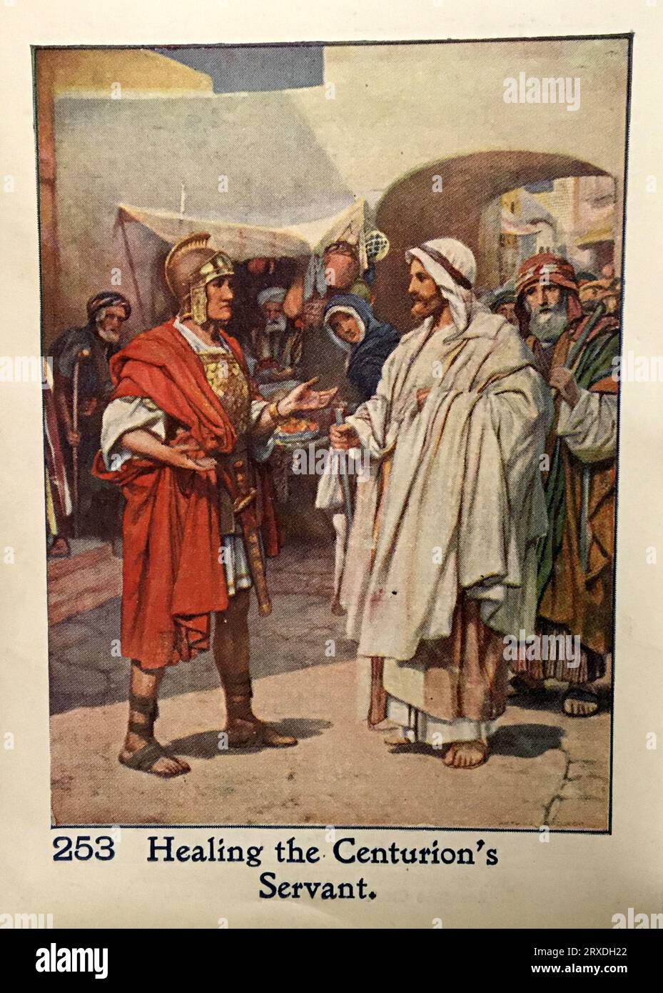 CHR253 Bible card art Miracles of Jesus healing the Centurion's servant ...