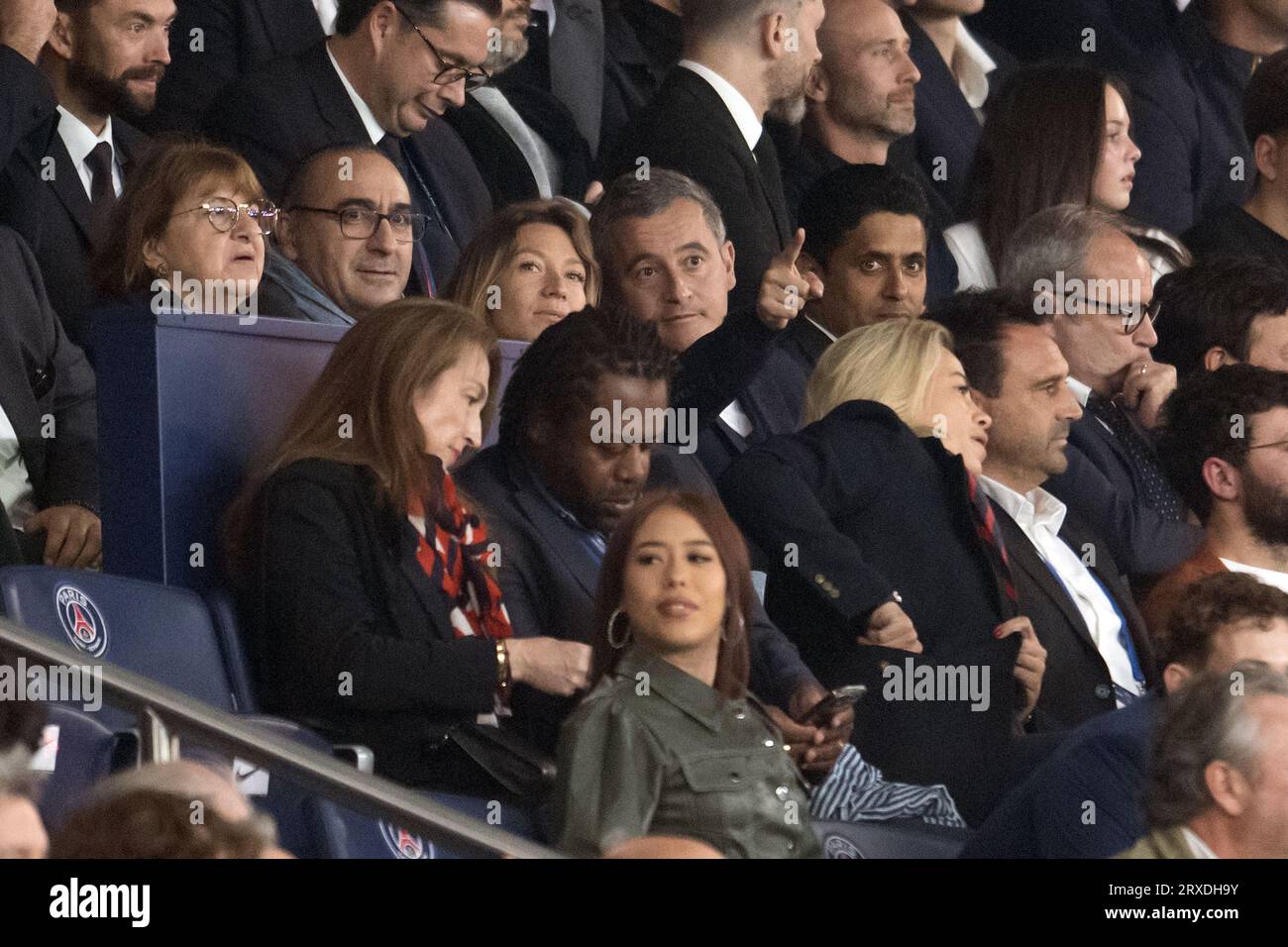 Paris, France. 24th Sep, 2023. Gerald Darmanin and his wife Rose-Marie ...