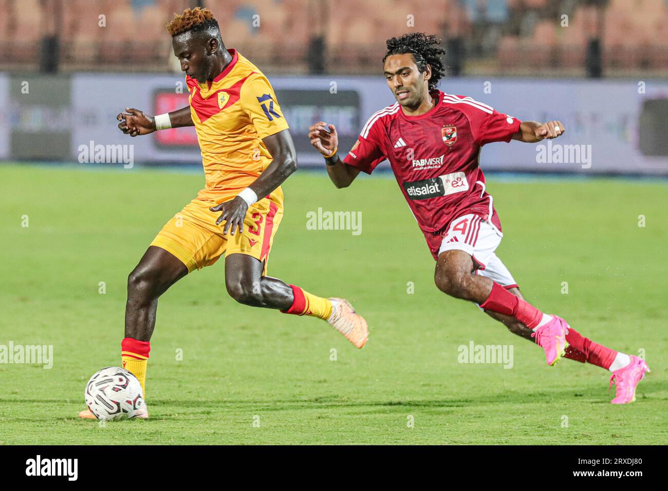 Cairo, Egypt. 24th Sep, 2023. Amanuel Terfa Mengesha (L) of Saint ...