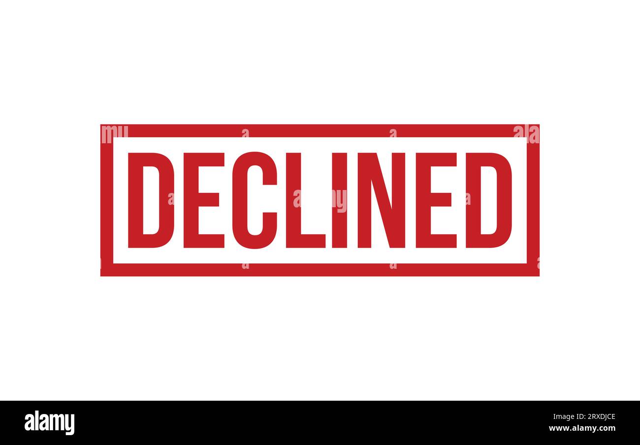 Red Declined Rubber Stamp Seal Vector Stock Vector Image & Art - Alamy