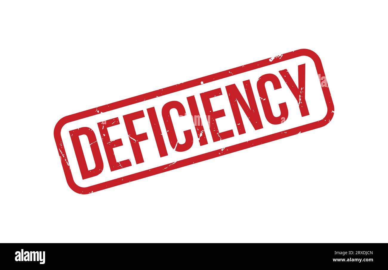 Red Deficiency Rubber Stamp Seal Vector Stock Vector Image & Art - Alamy
