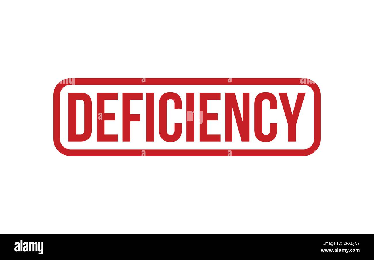 Red Deficiency Rubber Stamp Seal Vector Stock Vector Image & Art - Alamy