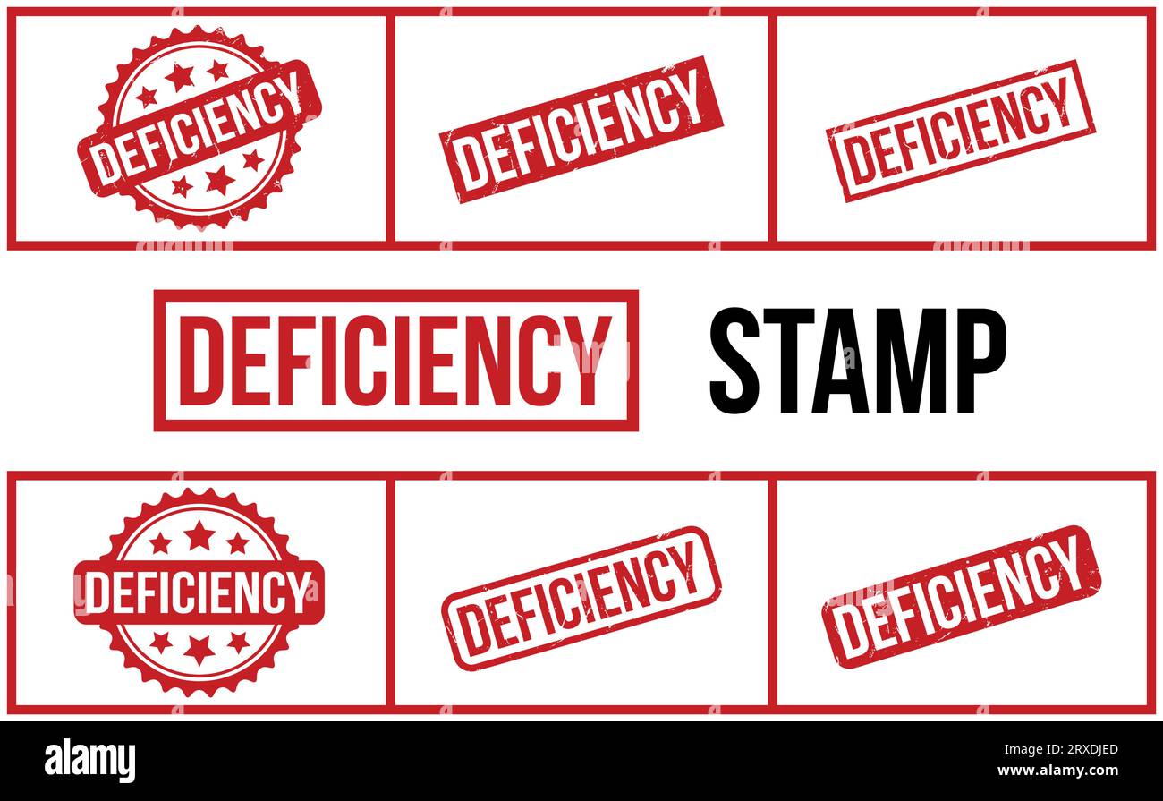 Deficiency rubber grunge stamp set vector Stock Vector Image & Art - Alamy