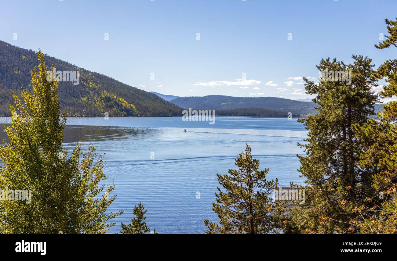 Colorado landscape - Shadow Mountain Lake view with the Rocky Mountains ...