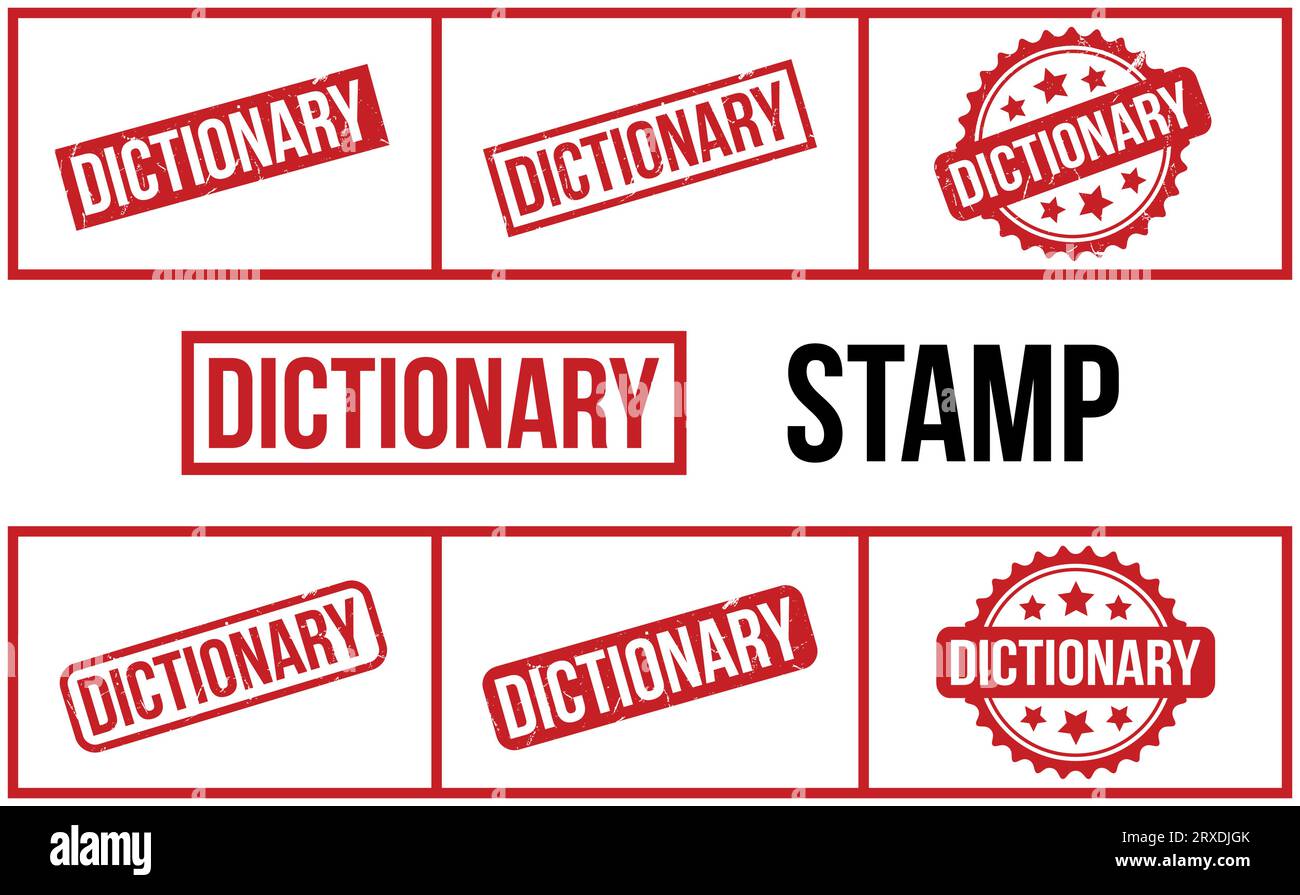Dictionary Rubber Stamp Set Vector Stock Vector Image & Art - Alamy